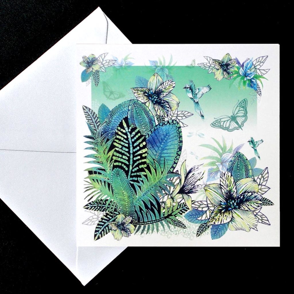 Tropical Forest Scene Card - Decorque Cards