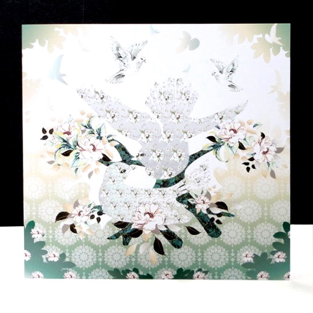 Bouquet of Doves Card - Decorque Cards