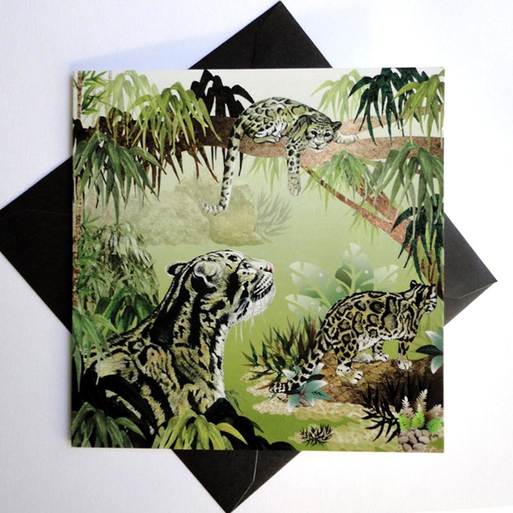 The Clouded Leopard Card. - Decorque Cards