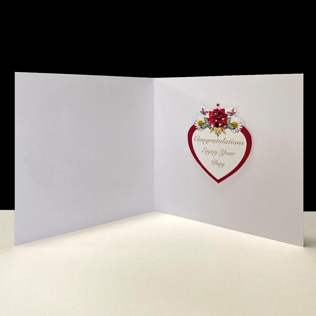 Ruby Wedding Anniversary - Abracadabra Rose Handmade Card - Decorque Cards